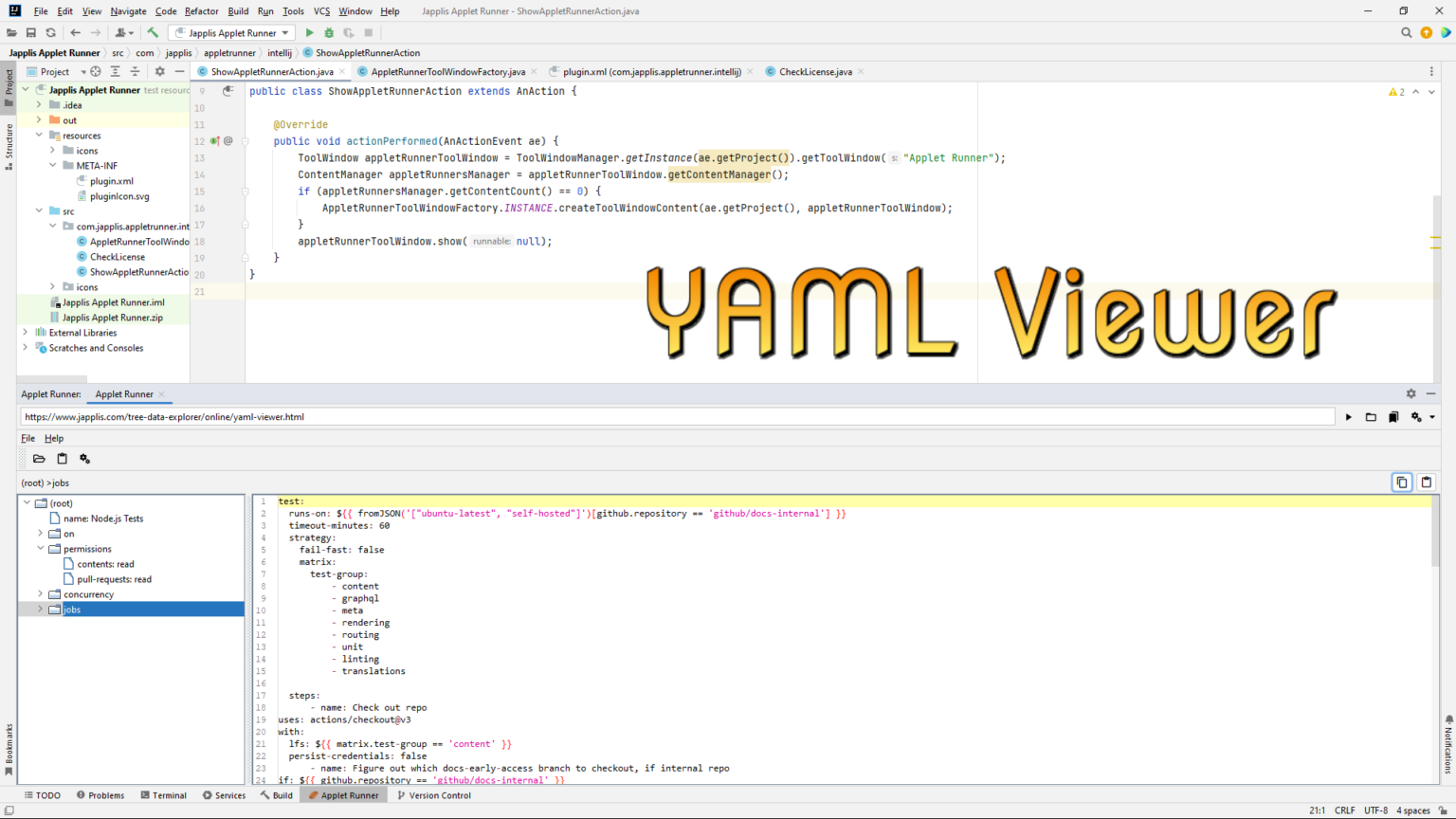 A YAML Viewer for IntelliJ IDEA - Japplis news